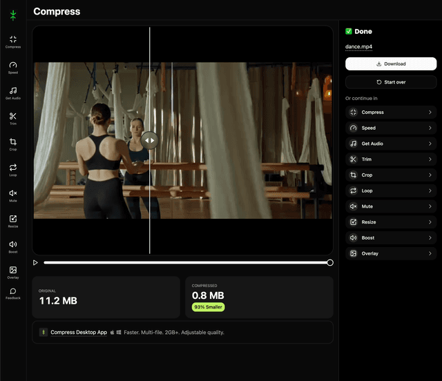 Video file compressor